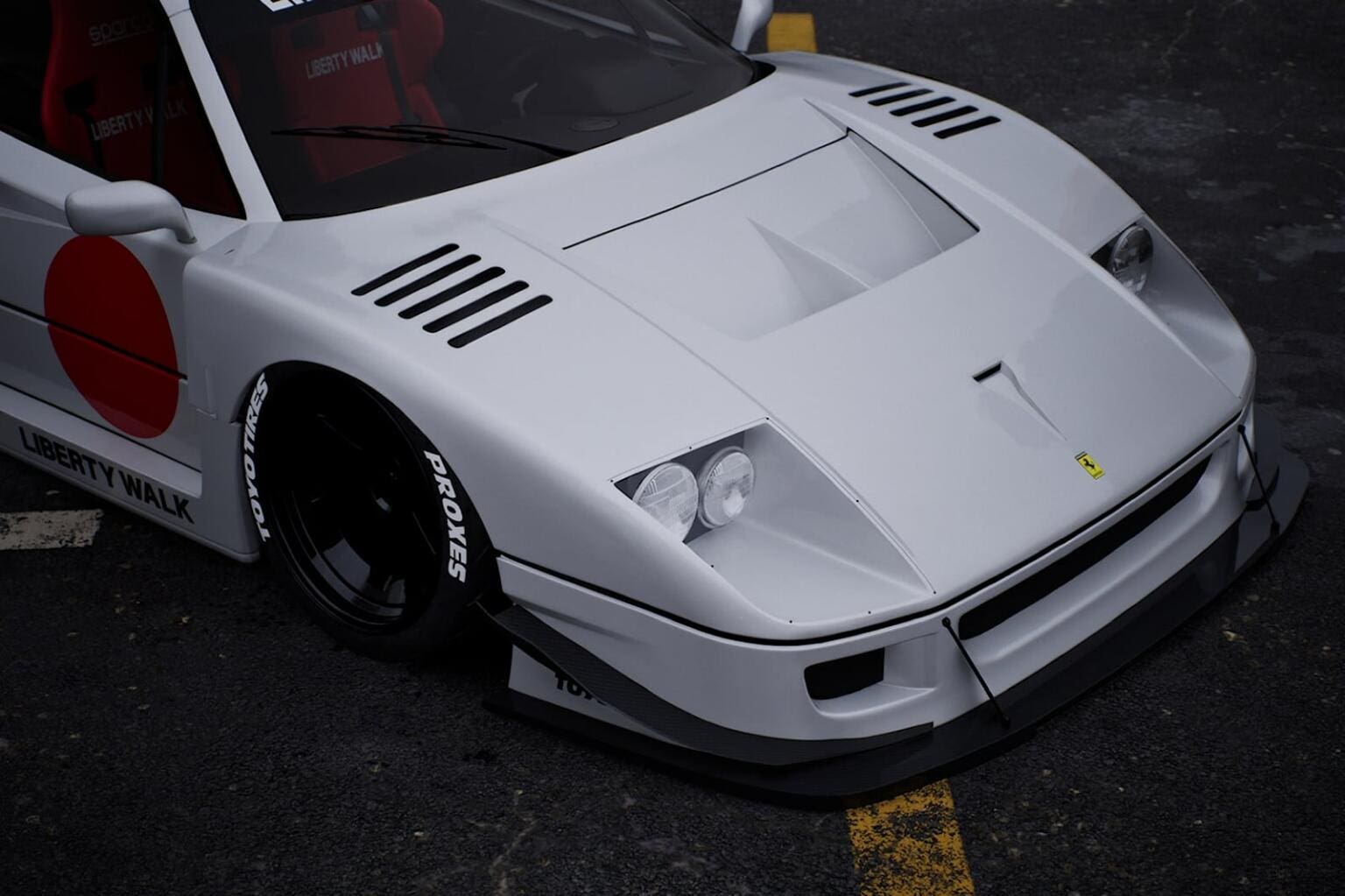 Ferrari F40: presentato a Tokyo il bodykit Liberty Walk