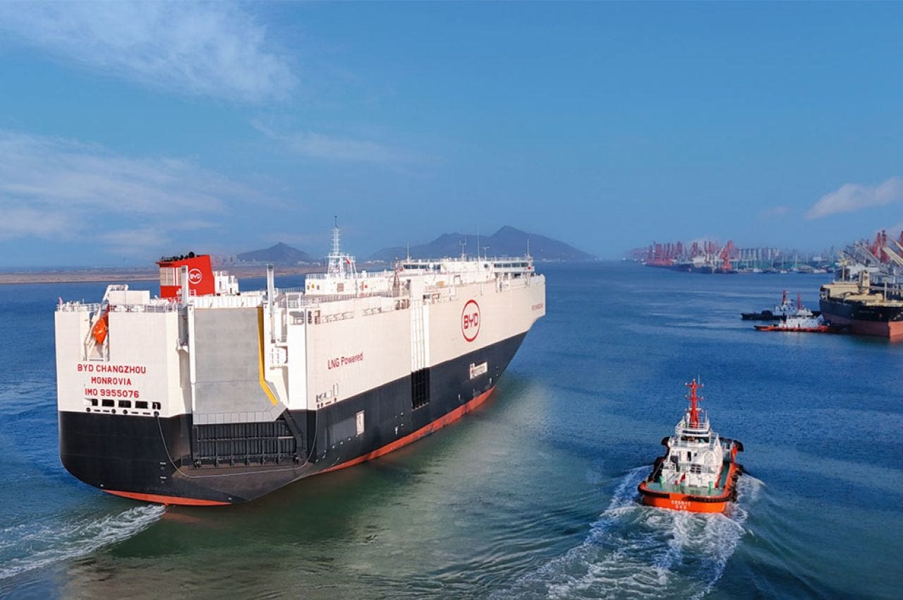 BYD, inaugurato un altro gigante marittimo alla volta dell'Europa ...